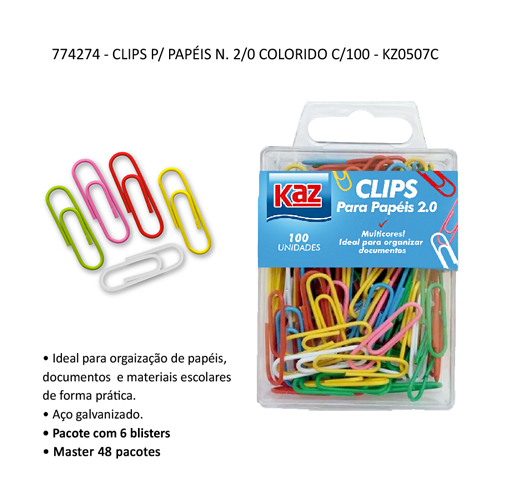 Clips para papéis – Catálogo KAZ